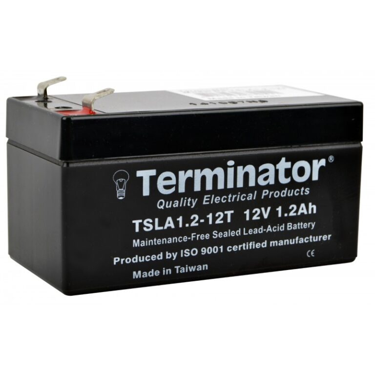 12V 1.2AH Lead Acid Battery TSLA 1.2-12, Terminator – Multi Task Trading